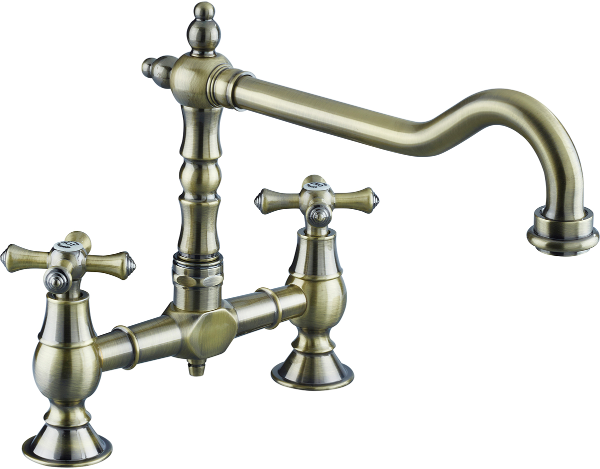 Colonial Bridge Sink Mixer Antique Bronze | Taps | Bristan