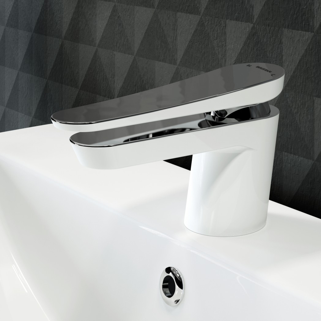 Claret Basin Mixer White | Bathroom Taps | Bristan