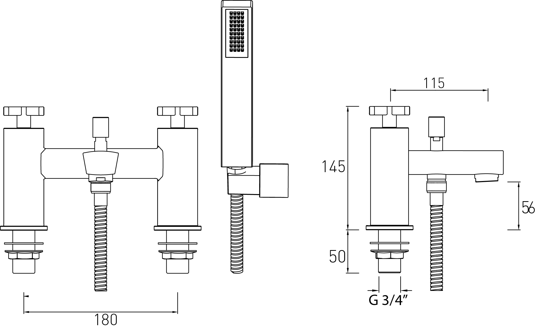 Cascade Bath/Shower Mixer | Bathroom Taps | Bristan