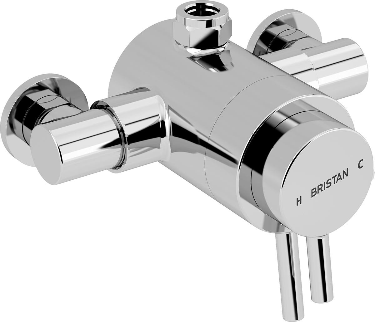 Prism Exposed Concentric Top Outlet Shower Valve | Bristan